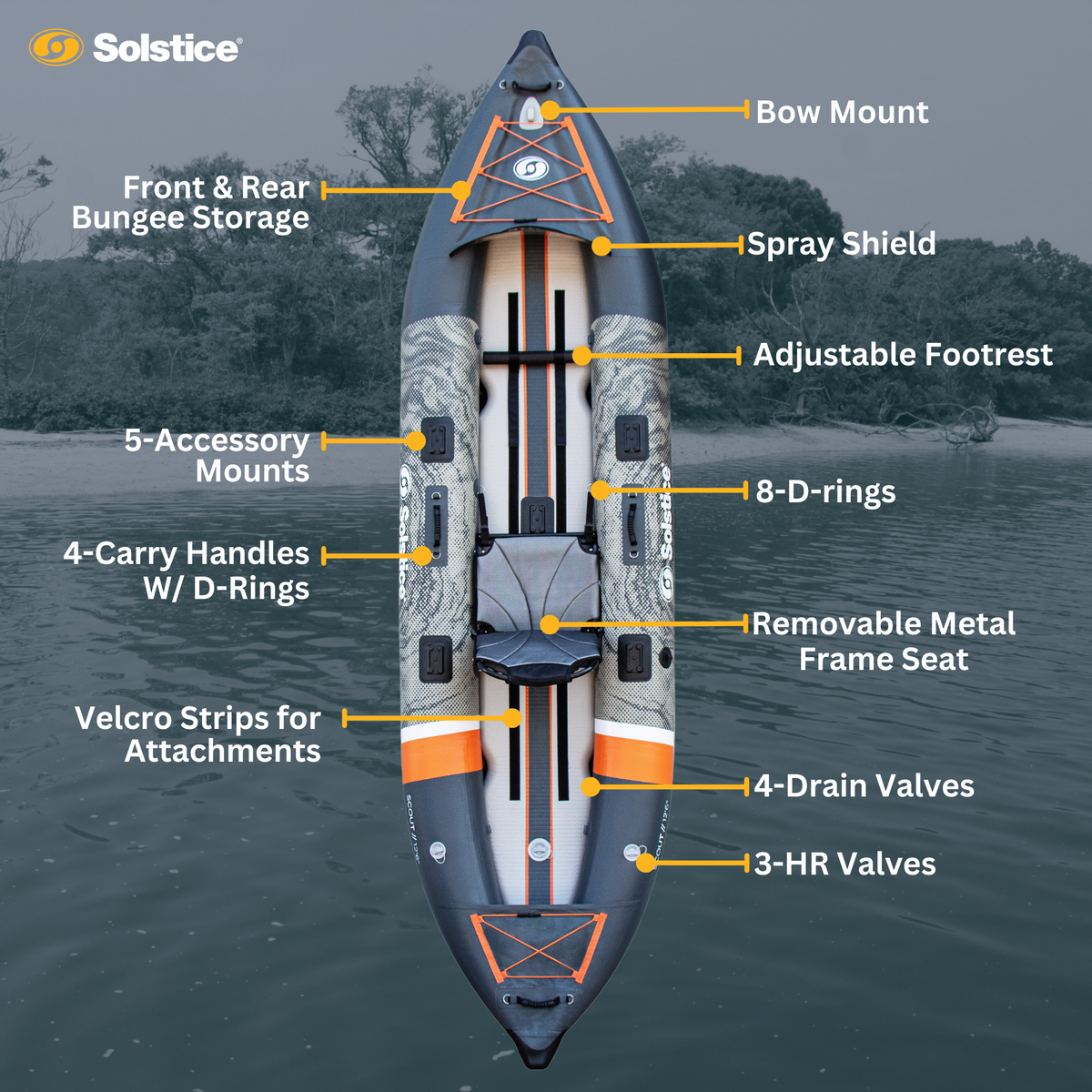 Scout Inflatable Fishing Kayak Kit – Solstice Watersports