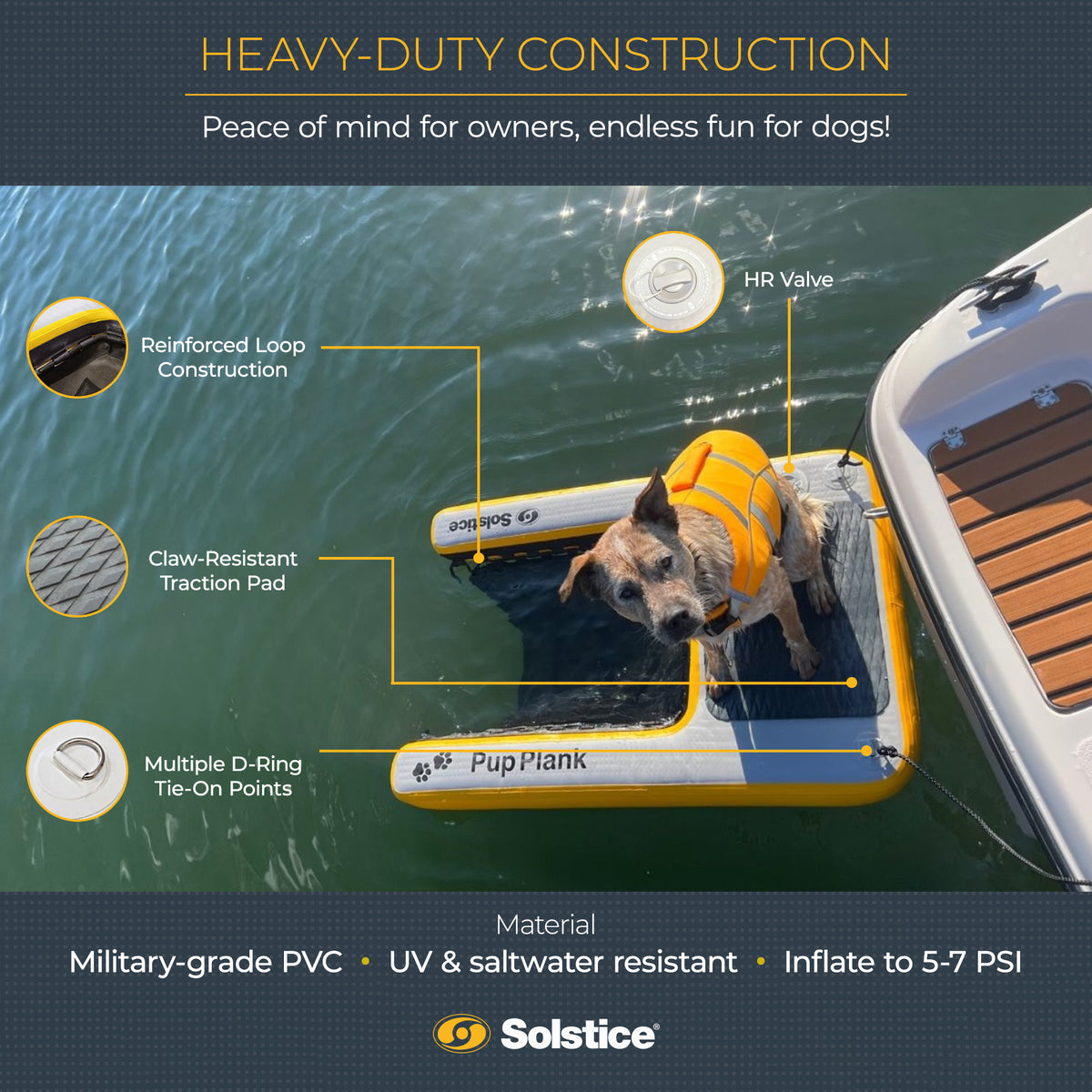 Solstice Watersports Inflatable Pup Planks - Dog Ramps for Boats, Docks ...